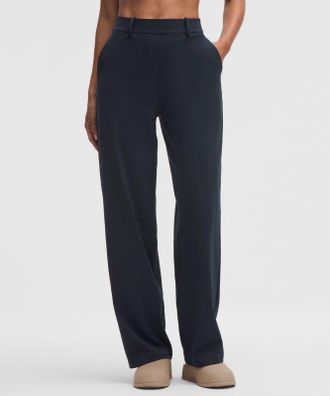 lululemon Pantalon Daydrift taille haute, coupe droite pour Femmes - Bleu - Taille 2XS