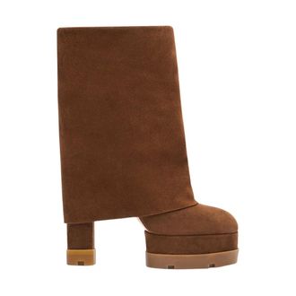 Casadei Femme, Chaussures, Brun, Taille: 39 EU Nancy Reversable Suede Boot