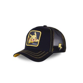 Capslab Pikachu Pokemon Black Trucker Cap - One-Size