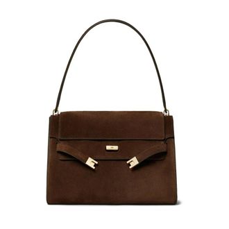 Tory Burch Femme, Sacs, Brun, Taille: ONE Size Grand sac &agrave; bandouli&egrave;re en daim