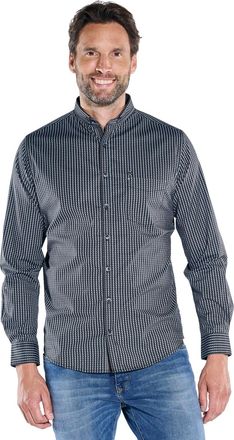 Engbers Herren Herren Langarm-Hemd Gemustert, Saphirblau, 39445, Saphirblau in Gr&ouml;&szlig;e 3XL