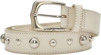 Fab By Fabienne Chapot Fabienne Chapot, Femme, Accessoires, Beige, Taille: 95 CM Play Of Studs Belt Leather