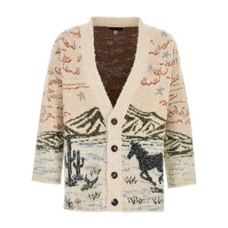 Alanui Homme, Pulls, Multicolore, Taille: M Sunset Riders Cardigan