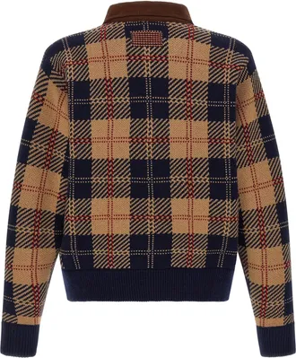 Guest In Residence Tartan Wool-Cashmere Blend Bomber Jacket - Camel