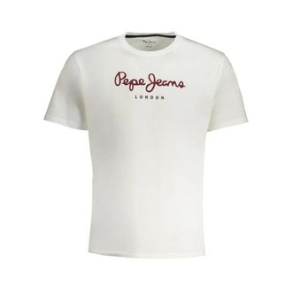 Pepe Jeans London Bianco Baumwoll-T-Shirt - - Tops - Herren - Wei&szlig; - S