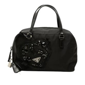 Prada Pre-owned Beaded Nylon Handbag - - Pre-owned - Damen - Schwarzk - ONE SIZE