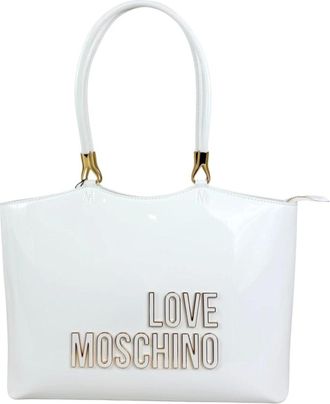 Love Moschino Femme, Sacs, Blanc, Taille: ONE Size Pu Lucido Shopping
