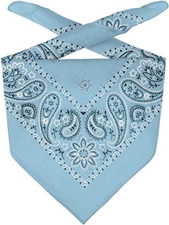 LIPODO Bandana Classique Bandanas Foulard (Taille Unique - Bleu Clair)