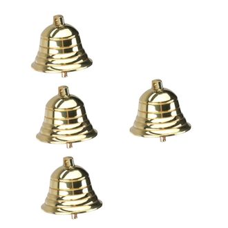 Cabilock 4 St&uuml;ck Messingglocke gl&ouml;ckchen Gold weihnachtsdeko Weihnachts Dekoration Glockenspiel Weihnachten golduhr Mini-Glocken Glockenanh&auml;nger Weihnachtsgloc