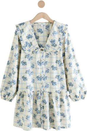 Next Minikleid Gestuftes Boho-Minikleid mit R&uuml;schenkragen (1-tlg)