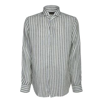 Dell'Oglio Homme, Chemises, Vert, Taille: S Chemise Verte Confort Style Lin