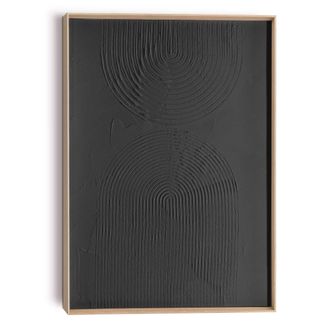 Reinders Relief Wandbild, Bows - charcoal, Wohnzimmer, Poster, Wanddeko, Room Decor, MDF, Schwarz, 70x50cm