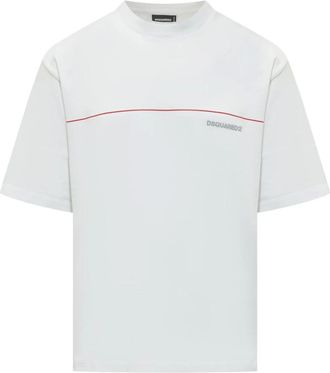Dsquared2 Homme, Tops, Blanc, Taille: L T-Chemises