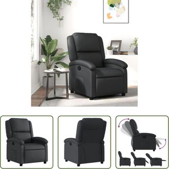 vidaXL Echtleder - Relaxsessel Echtleder Schwarz