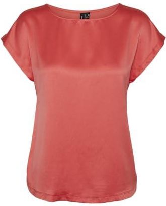 Vero Moda Vmmerle Mix Top WVN GA Noos Haut, Cayenne, M Femmes