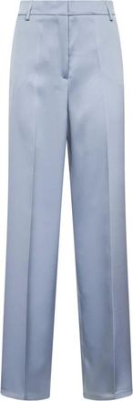 Blanca Vita Femme, Pantalons, Bleu, Taille: 38 FR Satin Tailored Pantalons
