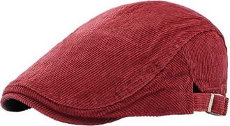 Generic Casquette Béret Plate Coton pour Homme, Casquette Plate Réglable Souples Vintage Automne Hiver