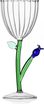 Ichendorf Kelch Optisch Blaue Blume | Botanische Kollektion | 28 cl | Borosilikatglas | handgefertigt