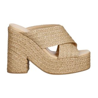 Souliers Martinez Garda Raffia Plateau-Sandaletten - - Shoes - Damen - Beige - 39 EU