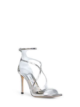 Jimmy Choo London Womens Silver Azia 95 Sandals Leather
