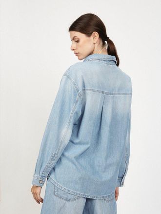 Gang Jeansjacke Gang Nala Overshirt (1-St) Wide Fit Jacket mit normaler L&auml;nge