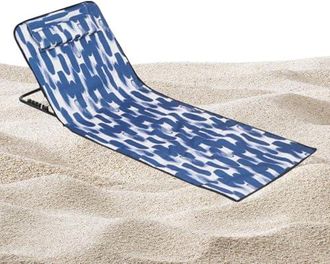 Generic Chaise longue de plage, chaise longue pliante dext&eacute;rieur, support de dossier r&eacute;glable, tapis de bain de soleil portable, inclinable de voyage, id&eacute;al p