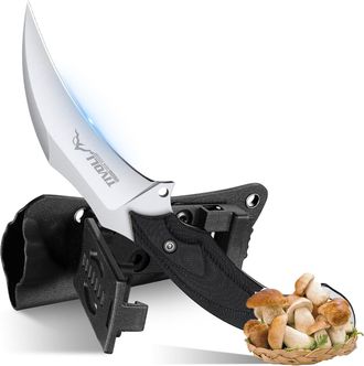 Tivoli Outdoor Messer aus einem Stück D2 Stahl Gefertigt,Feststehende Klinge Survival Messer mit Kydexscheide,Full Tang Plizmesser Outdoor-Messer für Camping