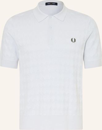 Fred Perry Strick-Poloshirt blau