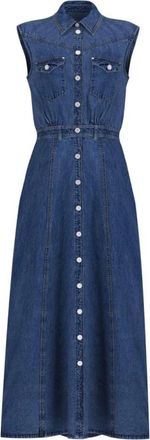 Guess Femme, Robes, Bleu, Taille: 40 FR Abito lungo in denim