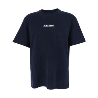 Jil Sander T-Shirt mit Rundhalsausschnitt - - Tops - Herren - Blau - S