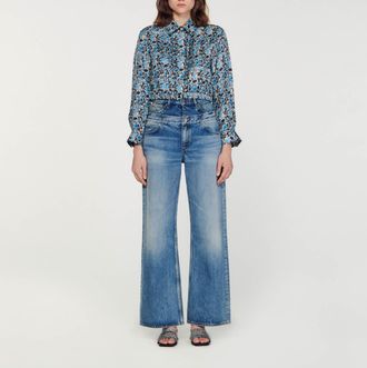 Sandro Chemise courte en soie