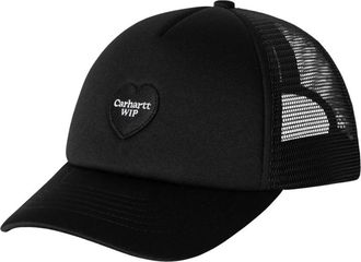 Carhartt Work in Progress Homme, Accessoires, Noir, Taille: ONE Size Casquette Trucker Coeur Brod&eacute;
