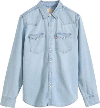 Levi's Homme, Chemises, Bleu, Taille: S Barstow Western Denim Shirt
