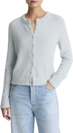 Vince Femme, Pulls, Bleu, Taille: 42 FR Metallic Eyelash Cardigan