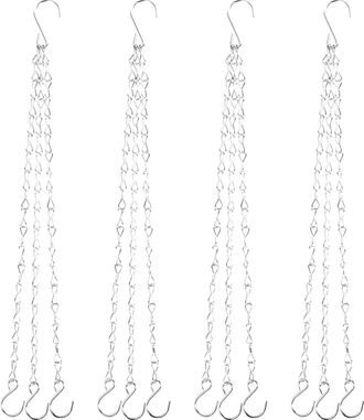 Cabilock 4 Stück Kette zum Aufhängen von Blumenkörben Topfpflanzen Ersatzketten für Hängekörbe Innen Zimmerpflanzen Anlage Blumenkorb Eisenkette Dekoration hän
