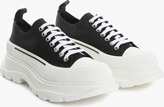 Alexander McQueen Baskets Tread Slick en toile de coton