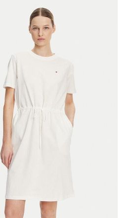 Tommy Hilfiger Kleid für den Alltag WW0WW45529 Écru Regular Fit