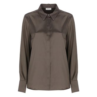 PESERICO Damen, Blusen & Hemden, Braun, XLGr&ouml;&szlig;e