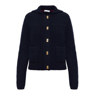 Ferragamo Cardigan Mit Gancini-Kn&ouml;pfen - - Knitwear - Damen - Blau - S