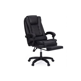 IDMarket Idmarket - Gaming Sessel B&uuml;ro jim, mit gepolstertem Komfortsitz und Fu&szlig;st&uuml;tze schwarz