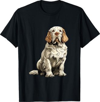 Whyitsme Design Clumber Spaniel Hund Illustration T-Shirt