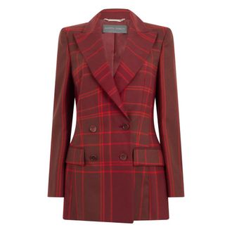 Alberta Ferretti Zweireihiger Blazer im Muster-Design - - Jackets - Damen - Rot - S