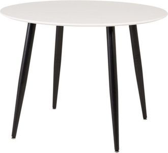 Paris Prix Paris Prix - Table à Manger Ronde Plaza 100cm Blanc & Noir