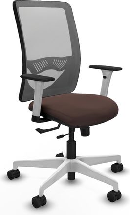 Piqueras y Crespo Home Office Stuhl Zulema mit wei&szlig;en und schwarzen Armlehnen, h&ouml;henverstellbare Lendenwirbelst&uuml;tze, ausgestattet mit Syncro/Traslack und Schneideschaum