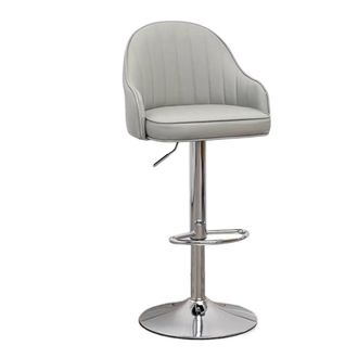 Generic Drehbare Barhocker, h&ouml;henverstellbare Barhocker mit R&uuml;ckenlehne f&uuml;r K&uuml;chentheken, hohe St&uuml;hle mit Stoffbezug f&uuml;r die K&uuml;che (63-84 cm