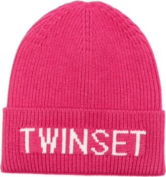 Twinset Femme, Accessoires, Rose, Taille: L Chapeau Rose Filles Logo