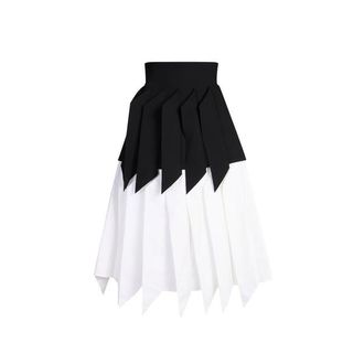 A.W.A.K.E. Jupe droite midi &agrave; d&eacute;coupes