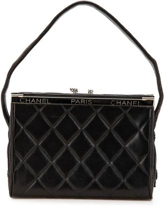 Chanel Crossbody Bags - Quilted Lambskin Leather Box Bag - Gr. unisize - in Schwarz - f&uuml;r Damen