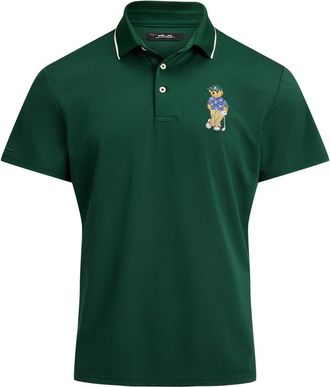 Ralph Lauren Glattes RLX Poloshirt mit Golf Polo Bear-Stickerei, Tailored Fit in
