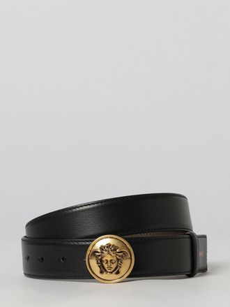 Versace Ceinture en cuir de veau lisse avec boucle Medusa tridimensionnelle